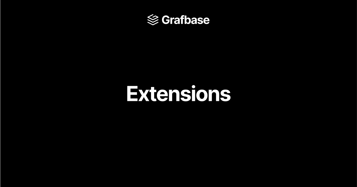 Grafbase Extensions Marketplace